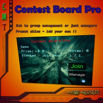 Second Life Marketplace - AMP Contest Board Pro - Run your own contests ...