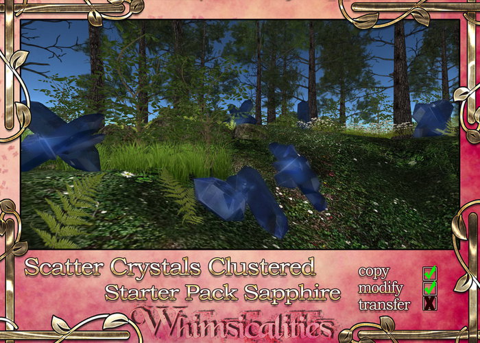 Second Life Marketplace - Sapphire Scatter Crystals: Clustered (Starter ...