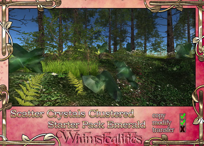 Second Life Marketplace - Emerald Scatter Crystals: Clustered (Starter ...