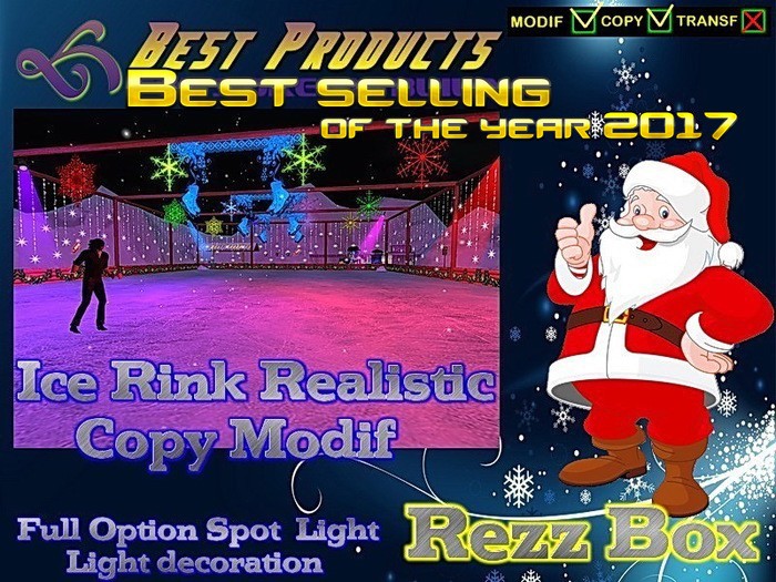 Second Life Marketplace - ice rink ultra realistic box Christmas rezzig box