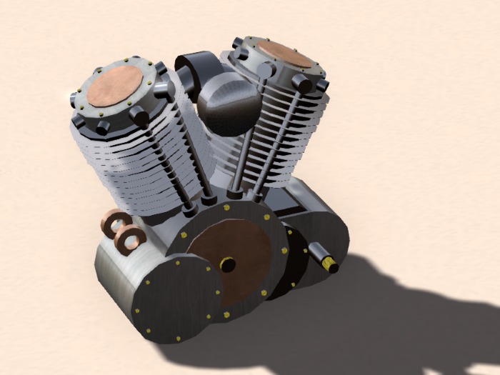 Second Life Marketplace - Mesh 1250 CC V-Twin Motorcycle Engine
