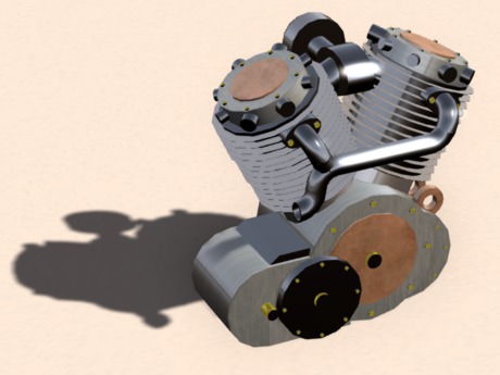 Second Life Marketplace - Mesh 1250 CC V-Twin Motorcycle Engine