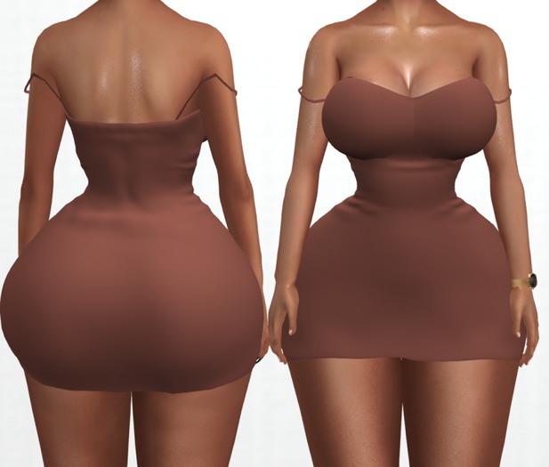 Second Life Marketplace Yentements Bbl Dress Salmon