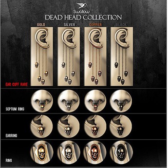 Second Life Marketplace - ^^Swallow^^ Ring Dead Head Copper