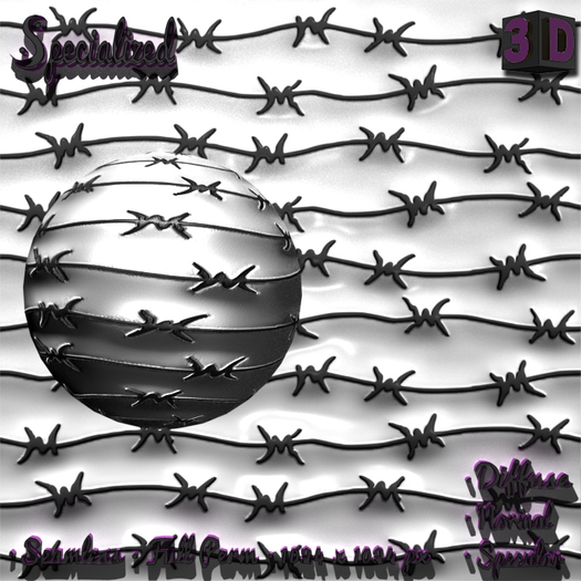 Second Life Marketplace - Specialized Textures Full Perms 3D Barbed ...