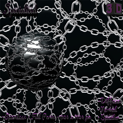 Second Life Marketplace - Specialized Textures Full Perms 3D metal ...