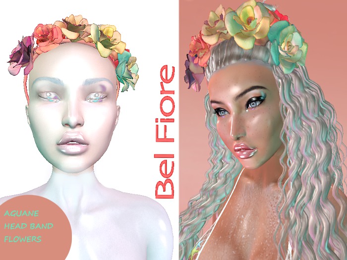 Second Life Marketplace - :::BEL FIORE:::AGUANE HEAD BAND FLOWERS