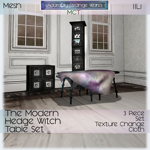 Second Life Marketplace - ~ASW~ The Modern Hedge Witch Table Set