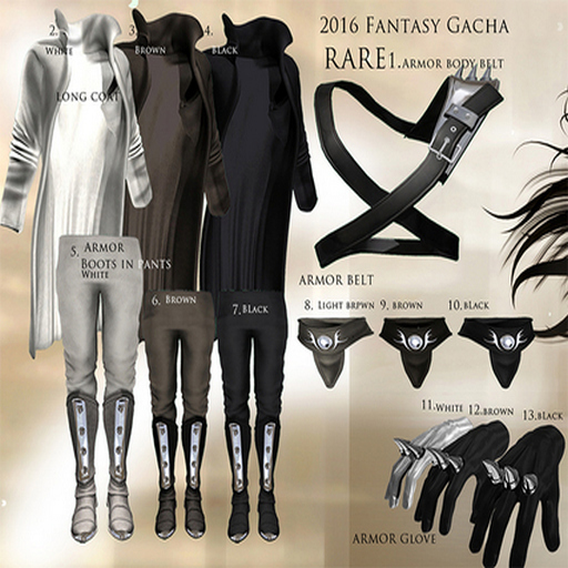 Second Life Marketplace - GACHA - ::GB::Armor Long coat (Standard) Brown