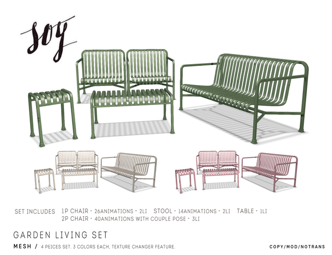 Second Life Marketplace - Soy. Garden Living Set [addme]