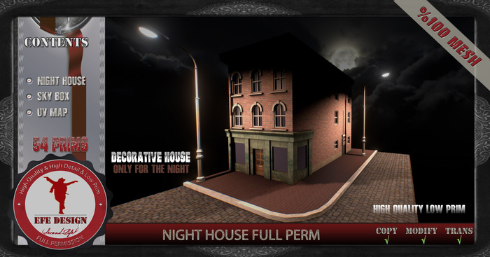 Second Life Marketplace - Night House Full Permission EFE DESIGN