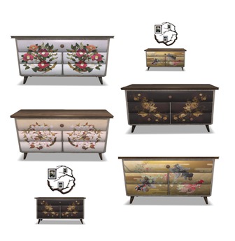 Second Life Marketplace - Dresser Lacquer - Gold Fish (Resizer Mesh)