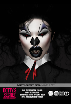 Second Life Marketplace - Dotty's Secret - Filth - Drag Queen Makeup Set