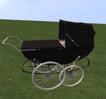 Second Life Marketplace - English full sized Pram, stroller, pushable