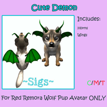 Second Life Marketplace - ~ Sigs ~ Cute Demon Green