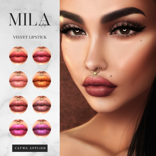Second Life Marketplace Mila Velvet Lipstick Catwa 9419