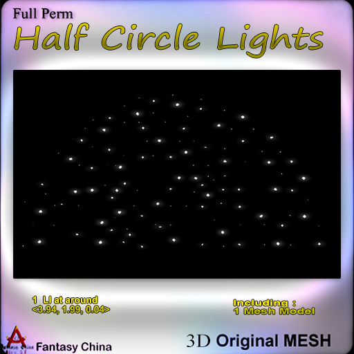Second Life Marketplace - Full Perm Half Circle Lights bp