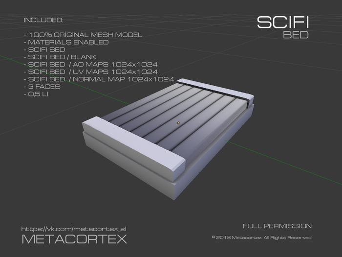 Second Life Marketplace - METACORTEX™ / SCIFI BED