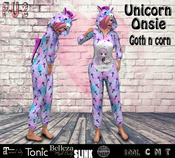 Second Life Marketplace - F-U-2 Designs Goth n Corn onsie