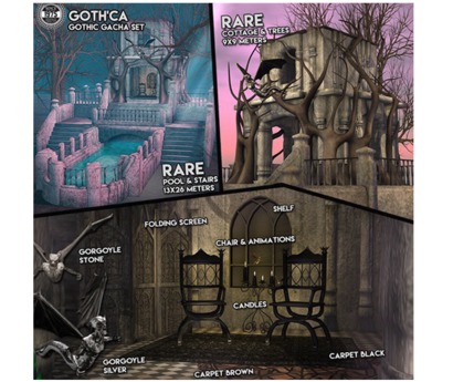 Second Life Marketplace - [Since1975]Goth'ca- Folding Screen