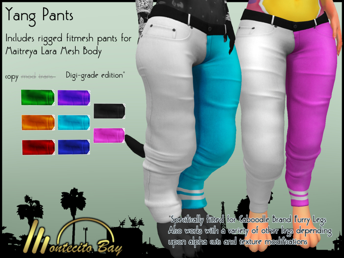 Second Life Marketplace - ( / / / ) Yang Pants :: Maitreya Digi-Grade