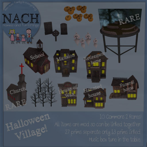 Second Life Marketplace - NACH Haunted Village Table RARE