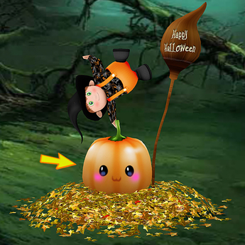 Second Life Marketplace - Halloween Garden Gnome "Pumpkin Acrobat ...