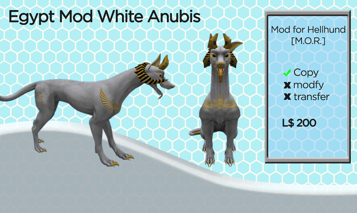 Second Life Marketplace - [TYG] Egypt Mod White Anubis [M.O.R]
