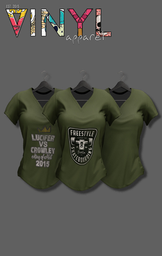 Second Life Marketplace - Vinyl - Soda Angel Tee Pak Green