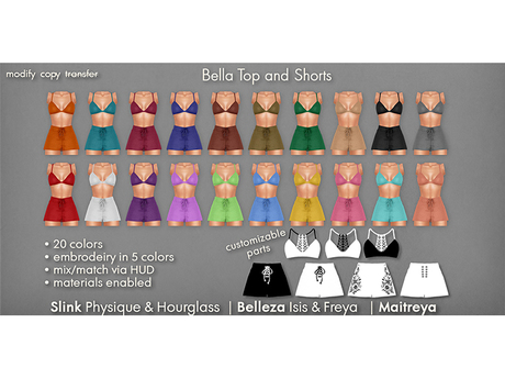 Second Life Marketplace - [DEMO] Mutresse - Bella Top and Shorts - 20 ...