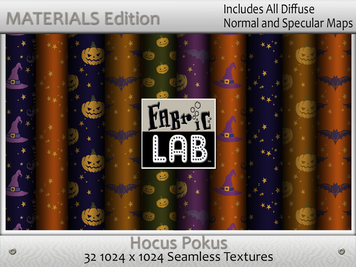Second Life Marketplace - Fabric Lab ME Hocus Pocus Halloween Texture ...