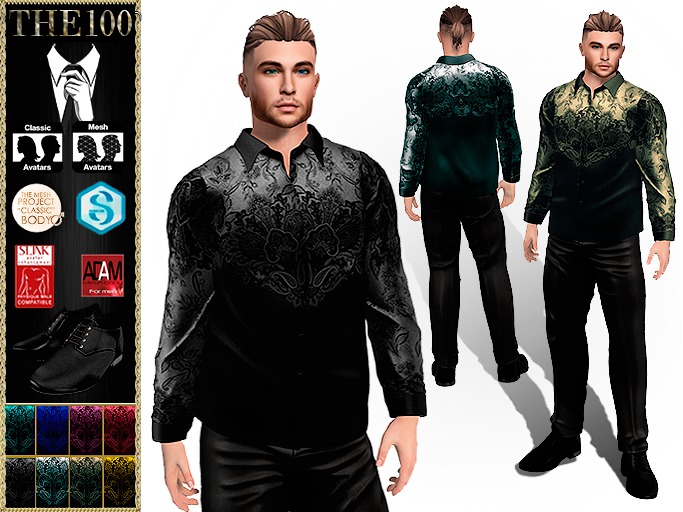 Second Life Marketplace - THE100 - Men's Classic Suit - HUD 8 Color - 8 ...