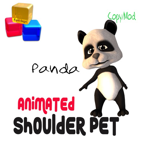 Second Life Marketplace - Animated Shoulder Teddy - Panda