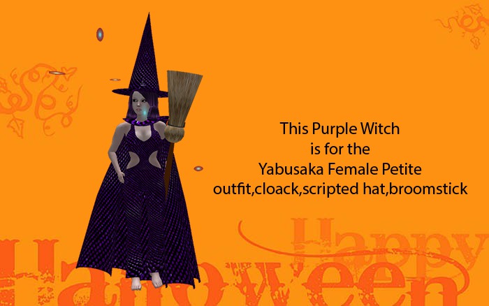 Second Life Marketplace - Yabusaka Female Petite Purple witch with acc
