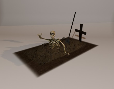 Second Life Marketplace - {ENT} Skeleton Climbing from Grave