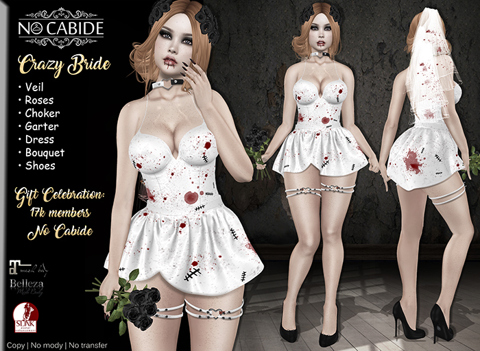 Second Life Marketplace - No Cabide :: Crazy Bride (Maitreya- Slink- Belleza) GG
