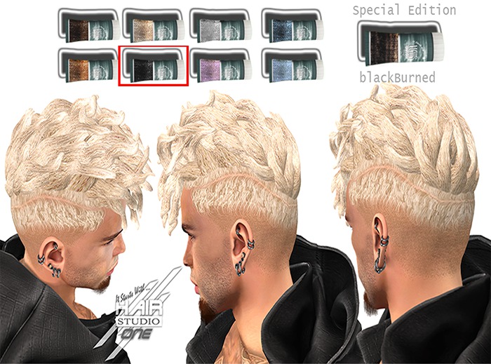 Second Life Marketplace - DQ...Male Top Dreads ( BLACK ) box