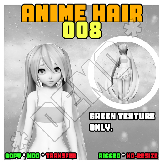 Second Life Marketplace - * DEMO * Anime Hair - 008