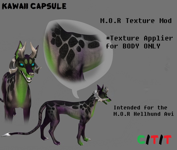 Second Life Marketplace - KawaiiCapsule Spotted Hellhound- Poison Touched