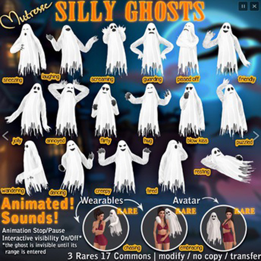 Second Life Marketplace - Mutresse-Tired-Silly Ghosts (boxed)