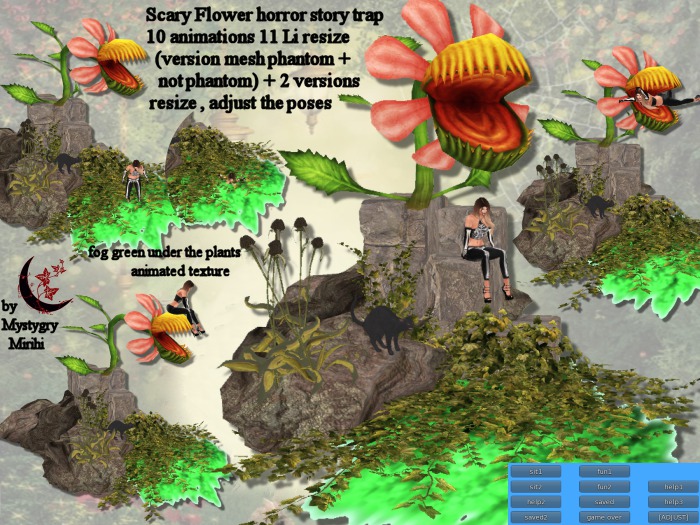 Second Life Marketplace - Scary mesh Flower horror story trap 10 ...