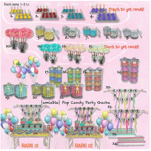Second Life Marketplace - {amiable}Pop Candy Party Gacha18(BOX) 1