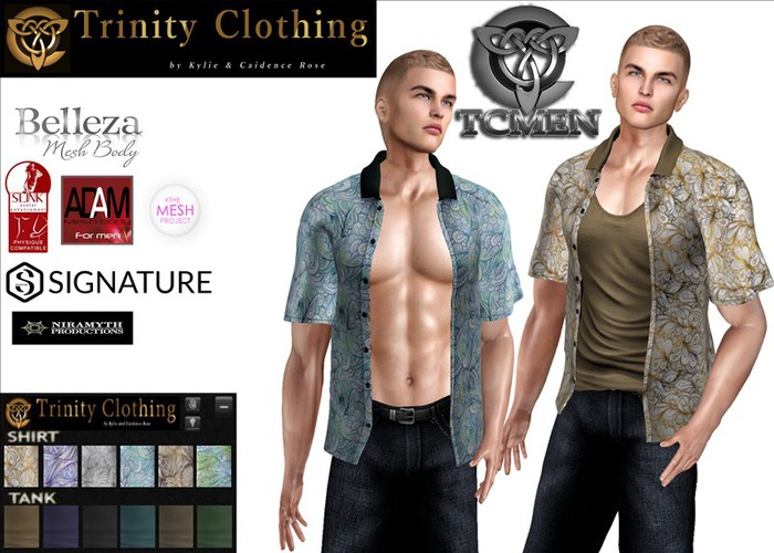 Second Life Marketplace - TCMen - Thor's Shirt & Tank Set w/ Hud ...