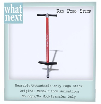 Second Life Marketplace - {what next} Red Pogo Stick (boxed)