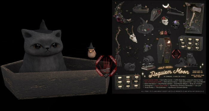 Second Life Marketplace - +Half-Deer+ Requiem Moon - Cat Coffin Condo