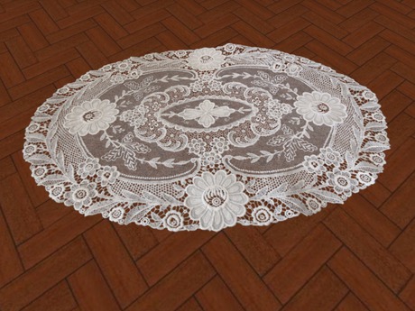 Second Life Marketplace - Gift-Seaweed Sonnet Antique Lace Rug