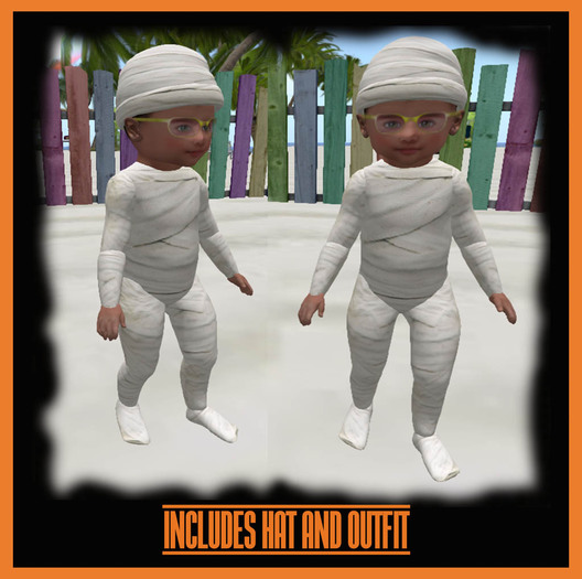 Second Life Marketplace - ZOOBY BABY MUMMY OUFIT AND HAT COSTUME