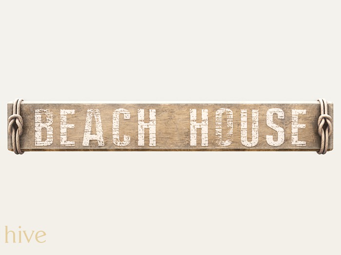 Second Life Marketplace - hive // beach house sign II [wear to unpack]