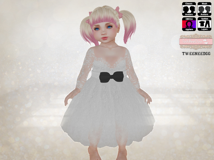 Second Life Marketplace - Toddleedoo Pixie Dust Dress - White