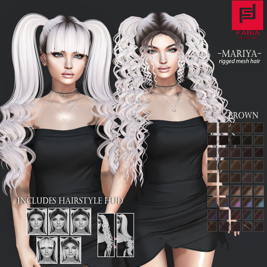 Second Life Marketplace - -FABIA- Mesh Hair Brown